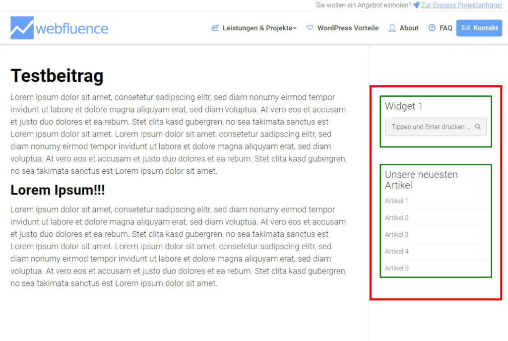 Was ist ein WordPress Widget? | webfluence
