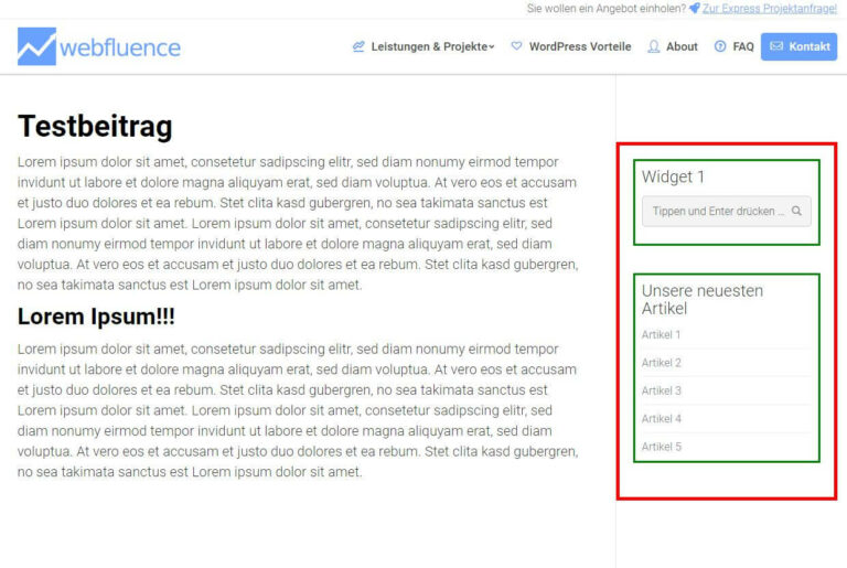 Was ist ein WordPress Widget? | webfluence