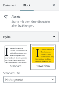 WordPress: Block Styles erstellen & entfernen | webfluence