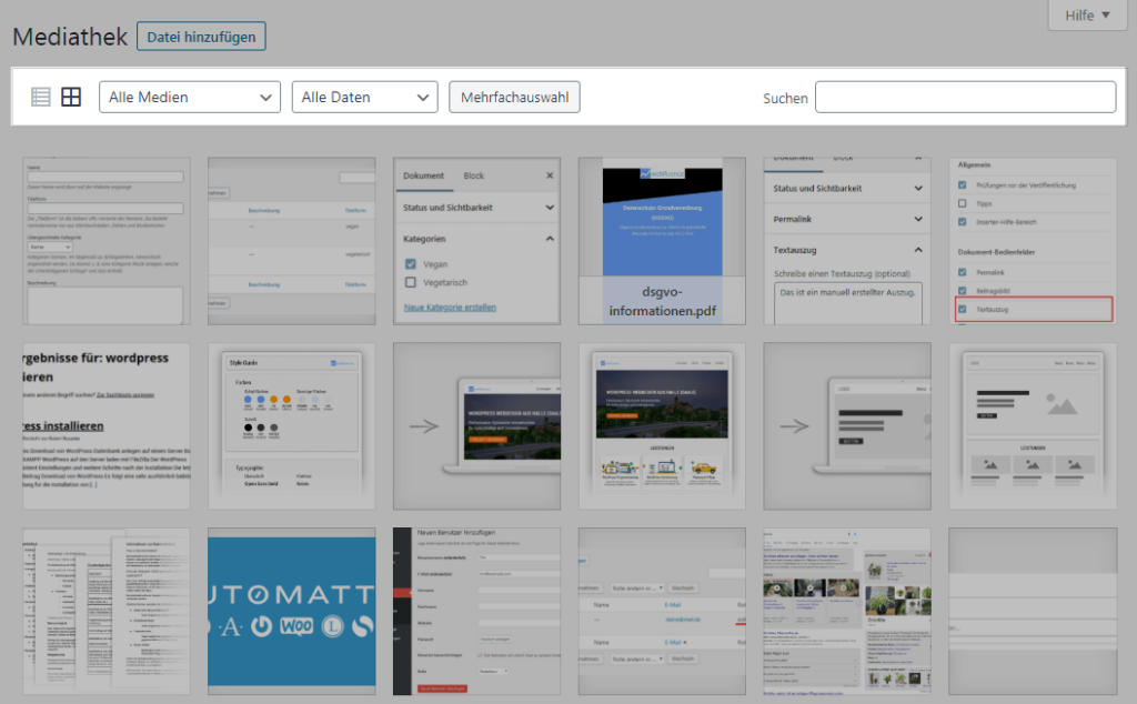 WordPress Mediathek: Aufbau & Dateiformate | webfluence